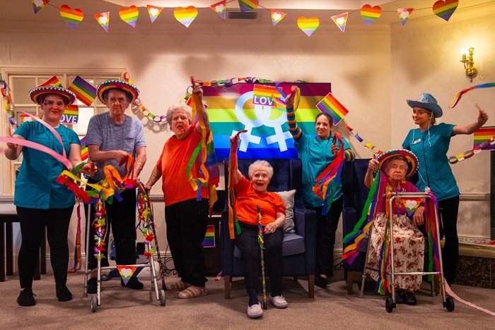 Care home flies the rainbow flag for Pride | Care UK