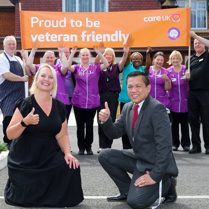 Angmering care home achieves veteran-friendly status | Care UK